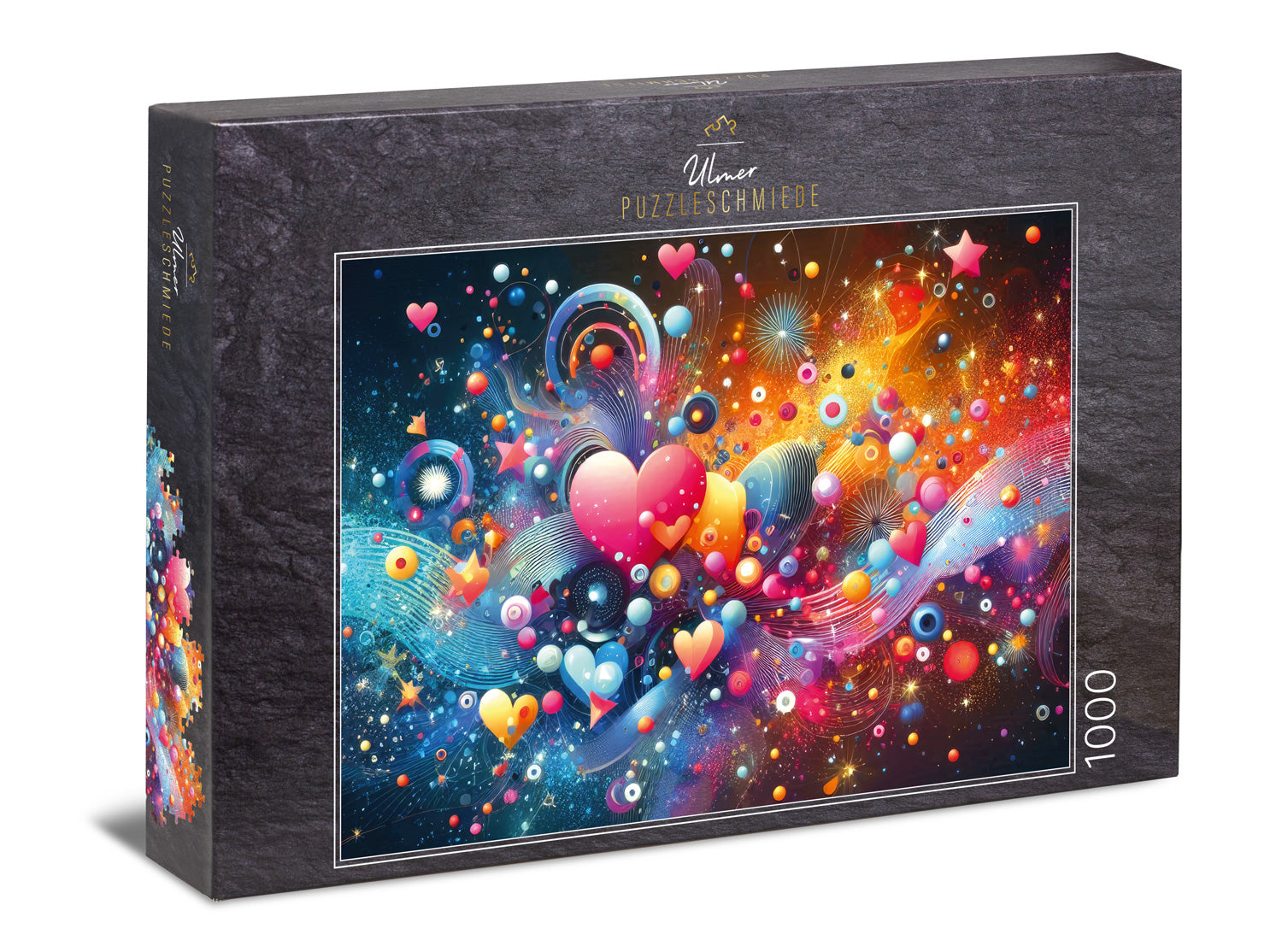 Herzpuzzle "Happiness“ mit 1000 Teilen – Ulmer Puzzleschmiede